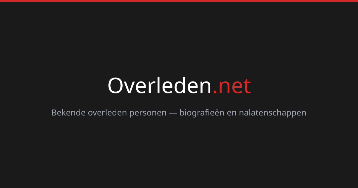 Overleden in 2025 — Bekende personen | Overleden.net